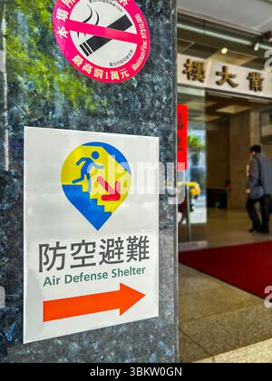 Air Defense Shelter sign in public spaces directing civilians to ...