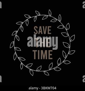 Save the Time with Hand Drawn Text Stock Vector Image & Art - Alamy