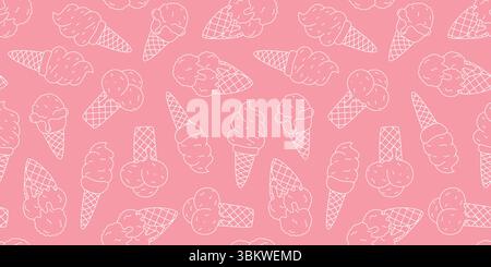 seamless pattern with ice cream in vector Stock Vector Image & Art - Alamy