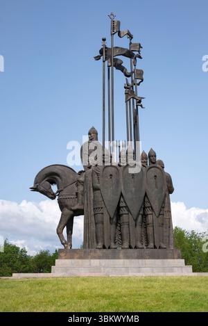 PSKOV, RUSSIA - JUNE 13, 2025: Alexander Nevsky on horseback. A ...