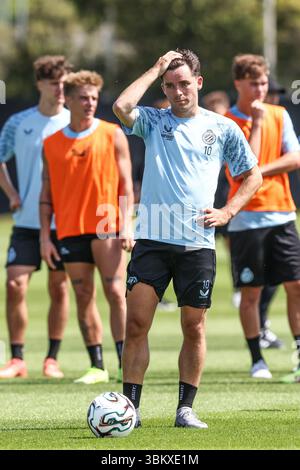 Club's Hugo Vetlesen pictured during a training session of Belgian ...