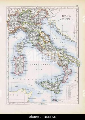 1890s Historical atlas map of Old Northern Russia, pre-Soviet USSR. For ...