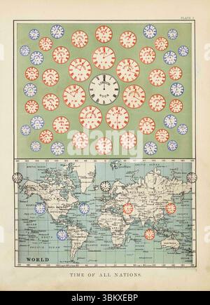 Time Zones zone map Stock Photo - Alamy