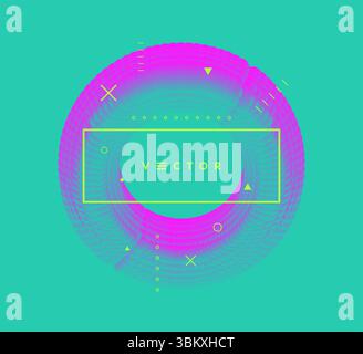 Abstract Green Model of Geometric Torus Knot Object. Illustration for ...