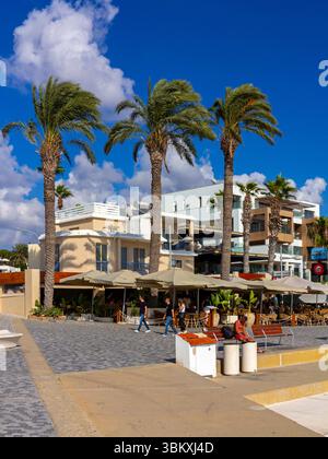 The seafront at Paphos a tourist resort town on the south west coast of ...