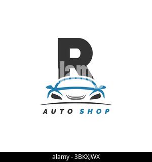 letter Z logo auto mechanic with car style. Alphabet Z automotive car ...