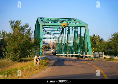 First bridge of the 11-bridge road to Wayne, a ghost town located in ...