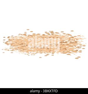 Watercolor sand texture with scattered grains in warm beige tones. Hand ...