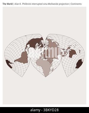 Political world map Mollweide projection Stock Vector Image & Art - Alamy