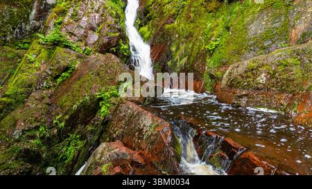 Aerial photograph of beautful Morgan Falls in the Chequamegon-Nicolet ...