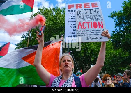 Activists protest the possible banning of Palestine Action following ...