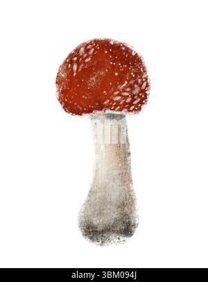 An illustration of a red cap mushroom Stock Photo - Alamy