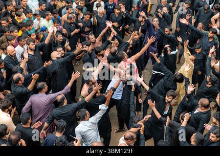 Pakistan , Punjab - July 29, 2023: Ashura Islamic holy day for Shia ...