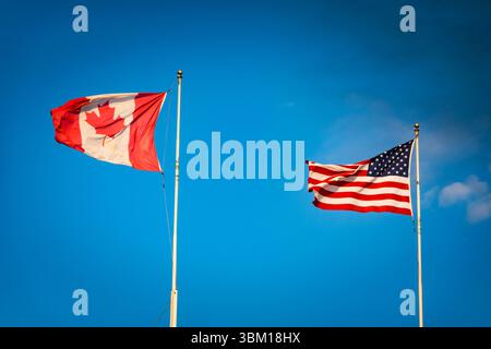 US-Canada border at Blaine, Washington State, USA Stock Photo - Alamy