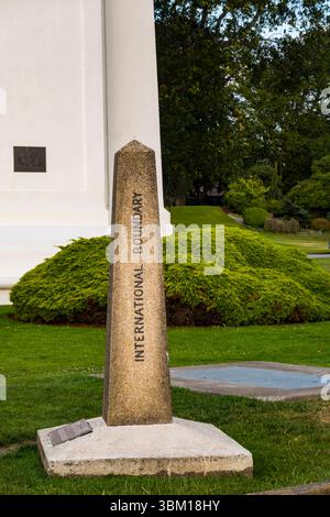 US-Canada border at Blaine, Washington State, USA. (Editorial Use Only ...