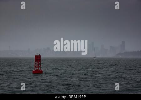 Rough water on Puget Sound, Seattle, Washington Stock Photo - Alamy