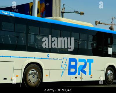Cairo, Egypt, June 8 2025: BRT The Bus Rapid Transit project is being ...