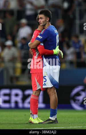 Diego Coppola (Italy U21) Sebastiano Desplanches (Italy U21) during the ...