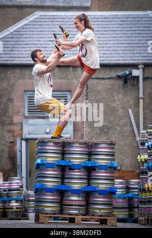 Acrobats Eric Munday and Zinnia Oberski defy gravity with a series of ...