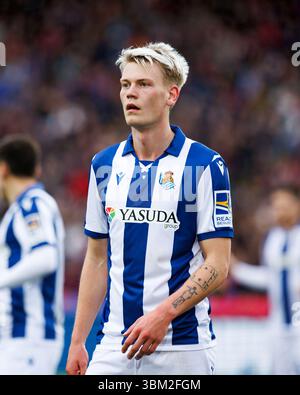 Orri Oskarsson of Real Sociedad during the La Liga EA Sports match ...