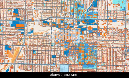 Colorful Springfield Art Map with Labels and Buildings with many ...