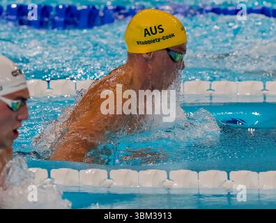 Zac Stubblety-Cook (AUS) of Australia, swims in the Men's 200m ...