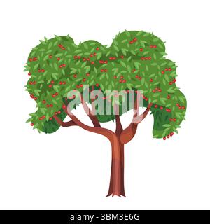 Cherry fruit icon sign on white background Stock Vector Image & Art - Alamy