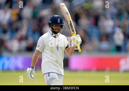 Ben Duckett of England leaves the field of play after been dismissed ...