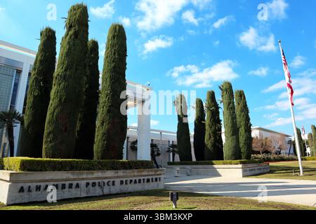 Alhambra (LA County), California: Exterior View of Alhambra Police ...