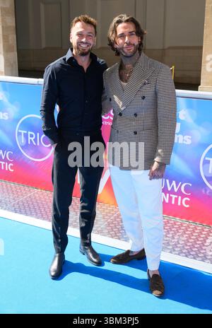Sam Thompson and Pete Wicks arriving for the National Television Awards ...