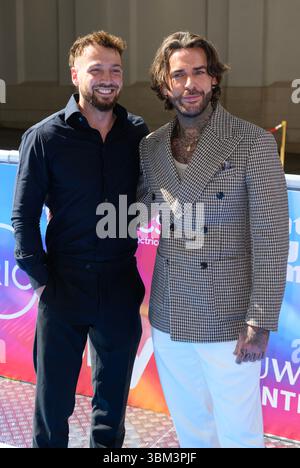 Sam Thompson and Pete Wicks arriving for the National Television Awards ...