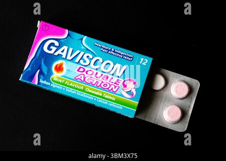 London UK, June 24 2025, Packet Of Gaviscon Heartburn and Indigestion ...