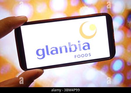 In this photo illustration, a Glanbia Foods company logo is seen ...