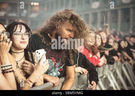 Deftones fans at The Piece Hall Halifax, 24.06.2025 Stock Photo - Alamy