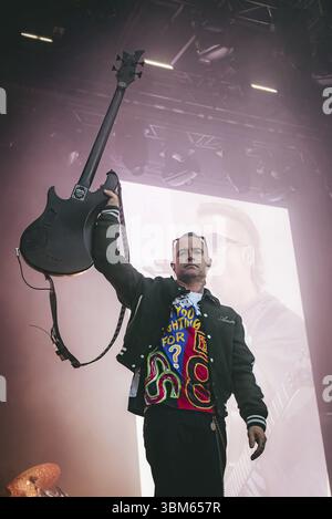 Johnny Christ, bassist of Avenged Sevenfold live at the Berlin ...