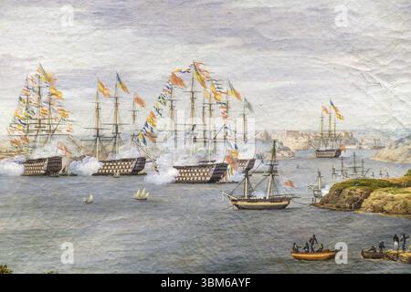 Spanish naval squadron gunning, Menorca Military Museum, old barracks ...