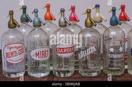 Old soda water siphon bottles Stock Photo - Alamy
