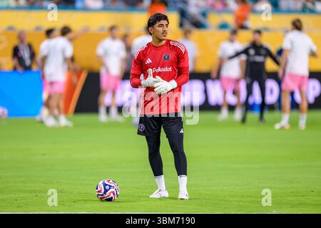 Inter Miami goalkeeper Rocco Ríos Novo (34) during the national anthem ...