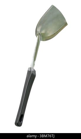 Metal cooking kitchen spatula on gray background Stock Photo - Alamy