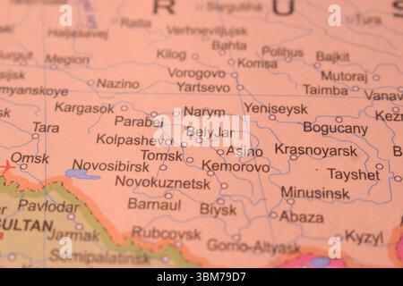 Bely Jar Political Map Of Russia Country And City Close Up With ...