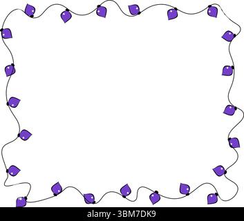 Glowing lamps garland. Decorative Christmas lights. Fairy lights chain ...