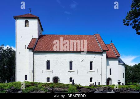 Hoff Medieval Church, Toten, Norway Stock Photo - Alamy