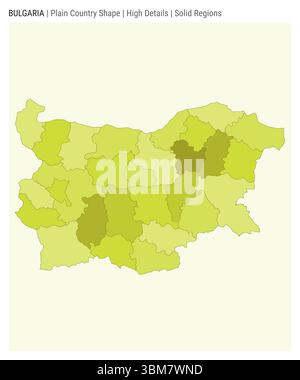 Bulgaria plain country map. High details. Outline style. Shape of ...