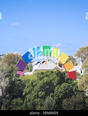 Fremantle, WA, Australia - Rainbow arch shipping container sculpture by ...
