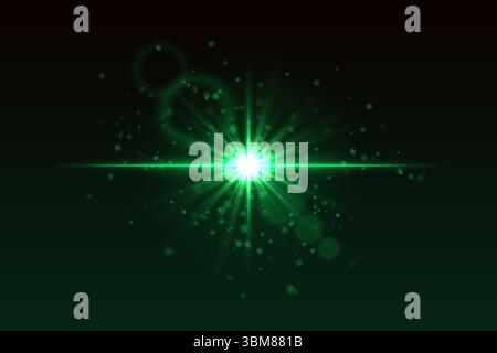 Light burst with glow particles and subtle lens flare rings. Radiating ...