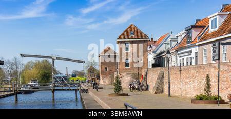 Panorama of the historic city wall of Leerdam, Netherlands Stock Photo ...