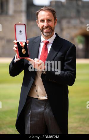 Sir Gareth Southgate after being made a Knight Bachelor by the Prince ...