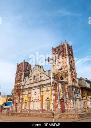 The facade of Grande Mosquee at Porto-Novo, Benin, inspired from the ...