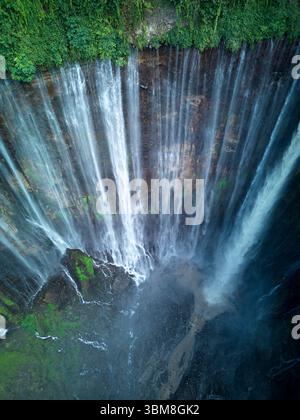 Tumpak Sewu (Thousand Waterfalls), East Java, Indonesia - aerial Stock ...