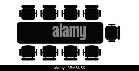 Office table for meetings, top view Stock Photo - Alamy